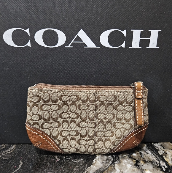Coach | Bags | Vintage Coach Signature Canvas Mini Coin Pouch | Poshmark